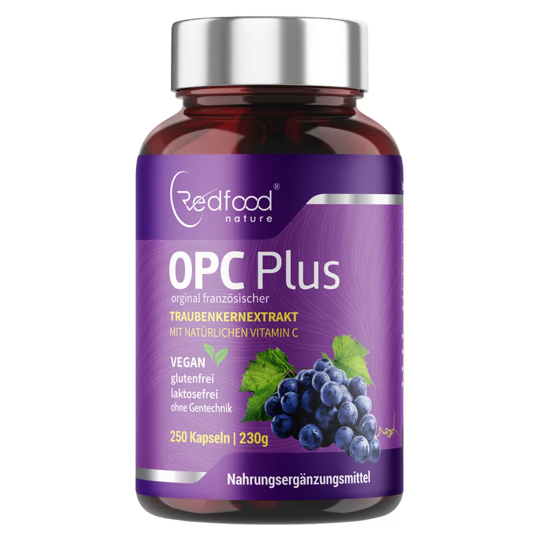 OPC Premium Traubenextrakt VinOseed PLUS Vitamin C - Redfood Nahrungsergänzungsmittel Shop